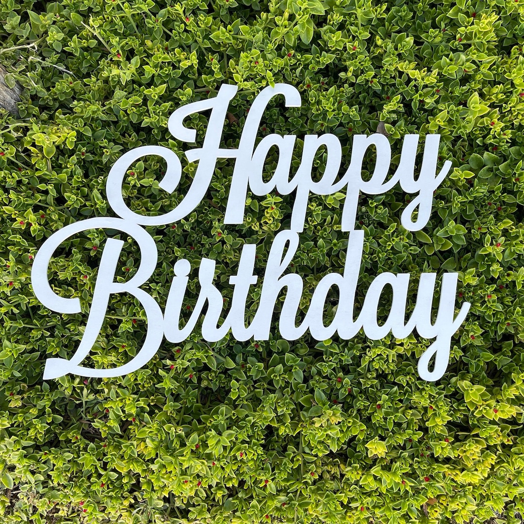 Happy Birthday Sign, Happy Birthday Banner, Unfinished Wood Signs ...