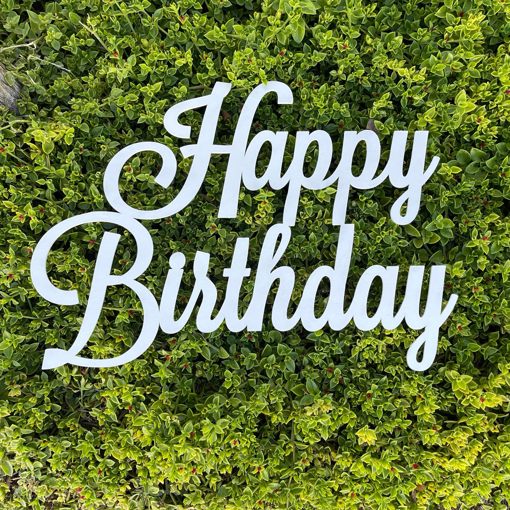 Happy Birthday Sign Happy Birthday Banner Unfinished Wood | Etsy