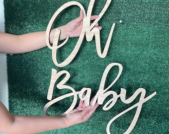 Oh Baby Sign, Oh Baby Shower, Gender Reveal, Cute Baby Shower Back Drop ...