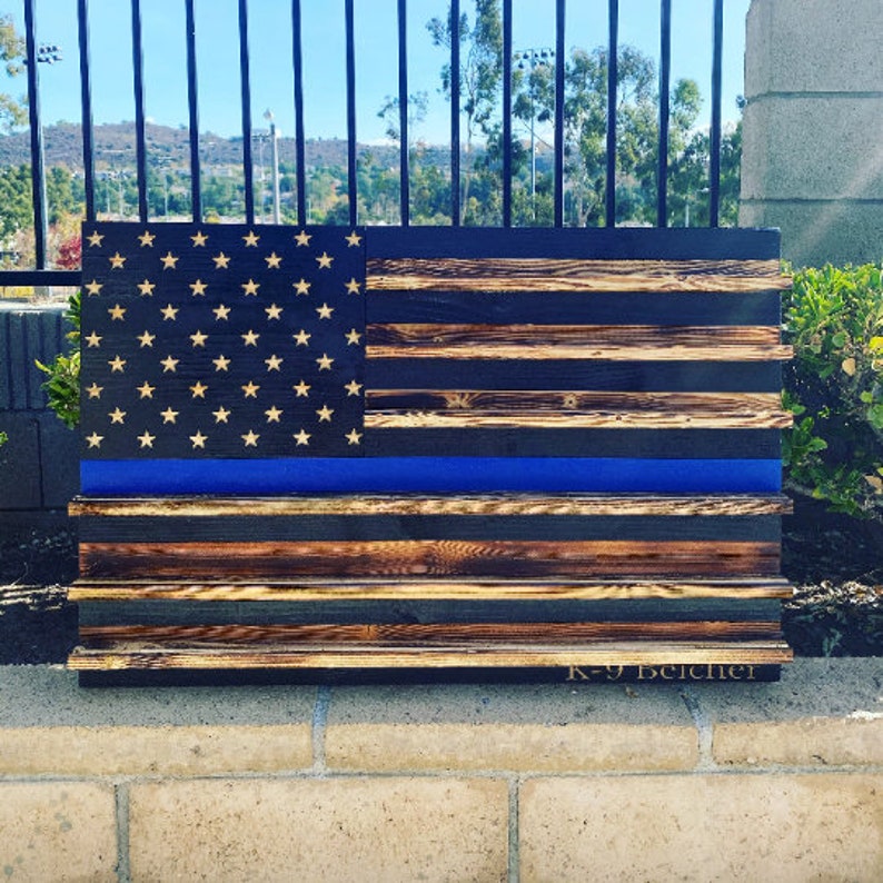 Thin Blue Line Challenge Coin Flag Police Challenge Coin | Etsy