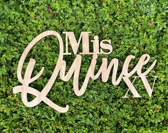 Mis Quince Wood Sign, Quinceanera Wood Party Sign - Etsy