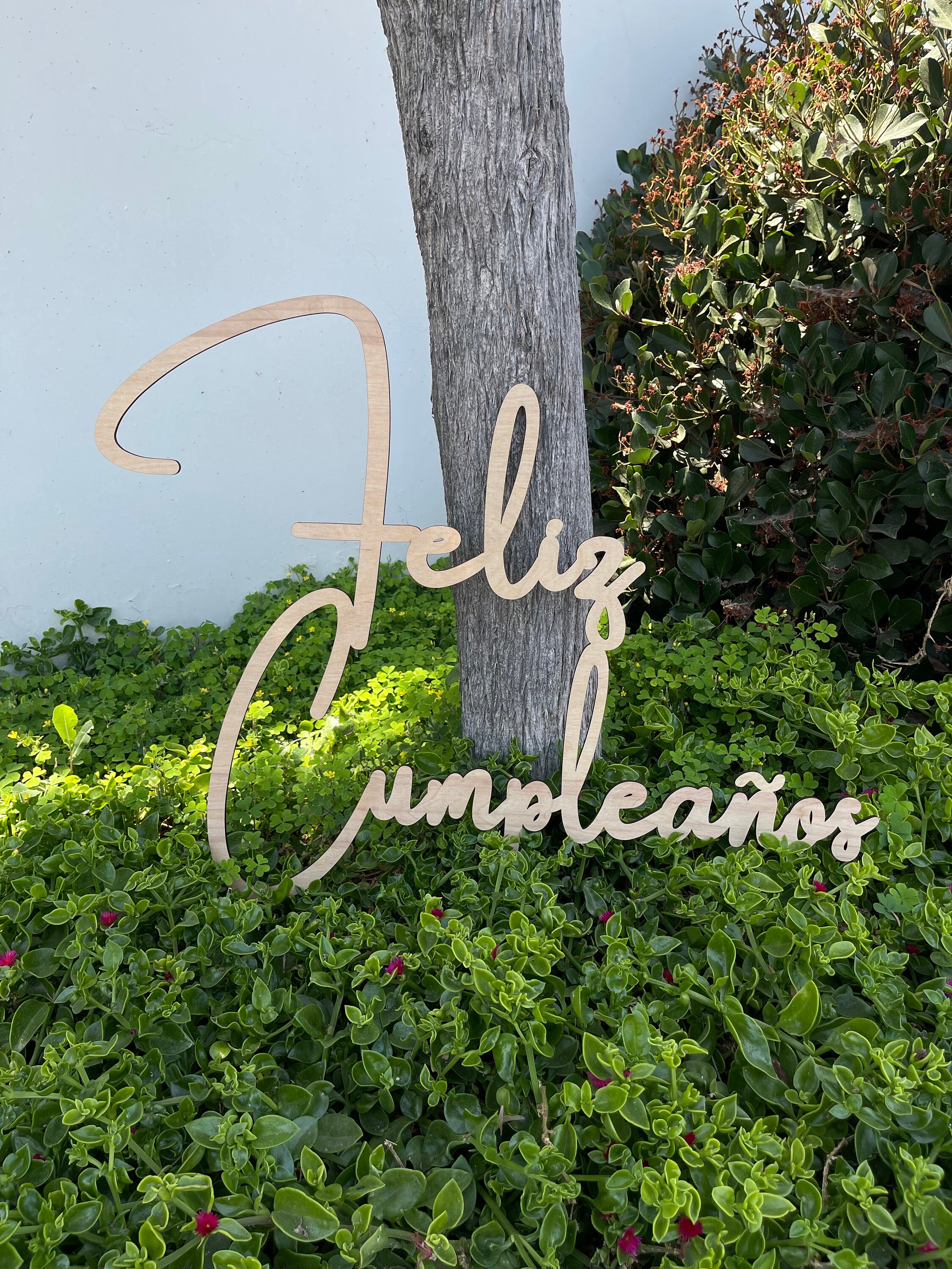 Unfinished Wood 'feliz Cumpleaños' Party Sign, 22x30 - Etsy