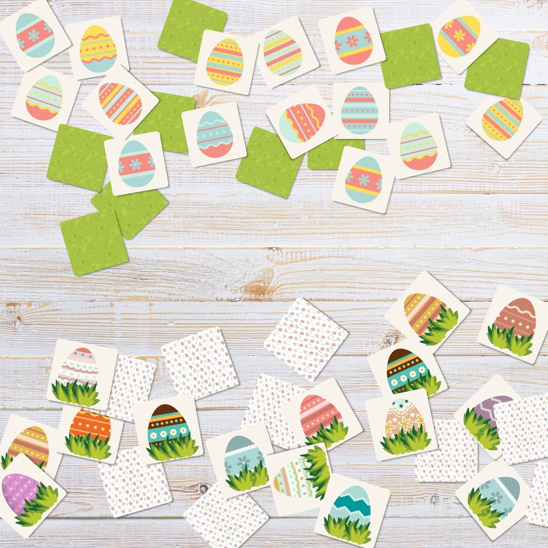 Easter Memory Game Printable Matching Card Game Activity for | Etsy
