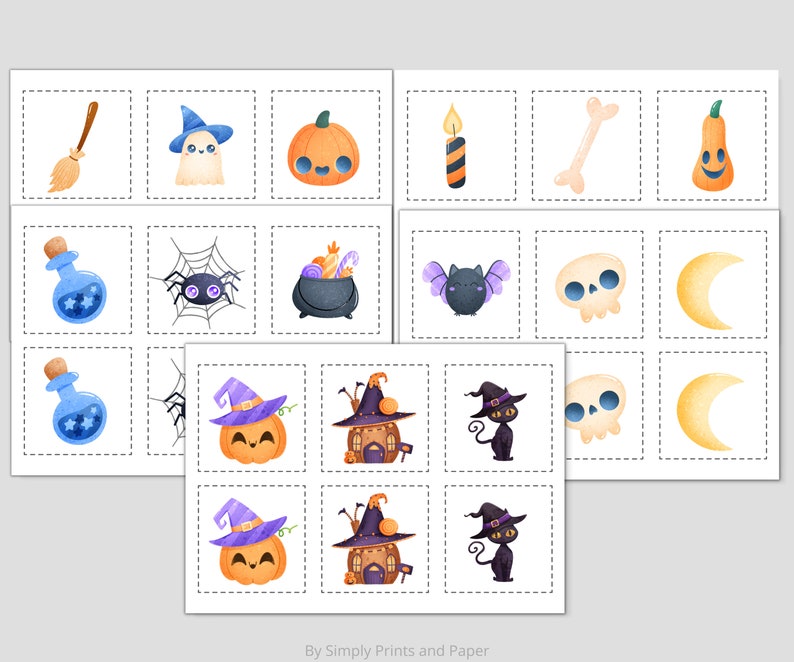 Halloween Memory Game Printable Halloween Matching Game Kids - Etsy Canada