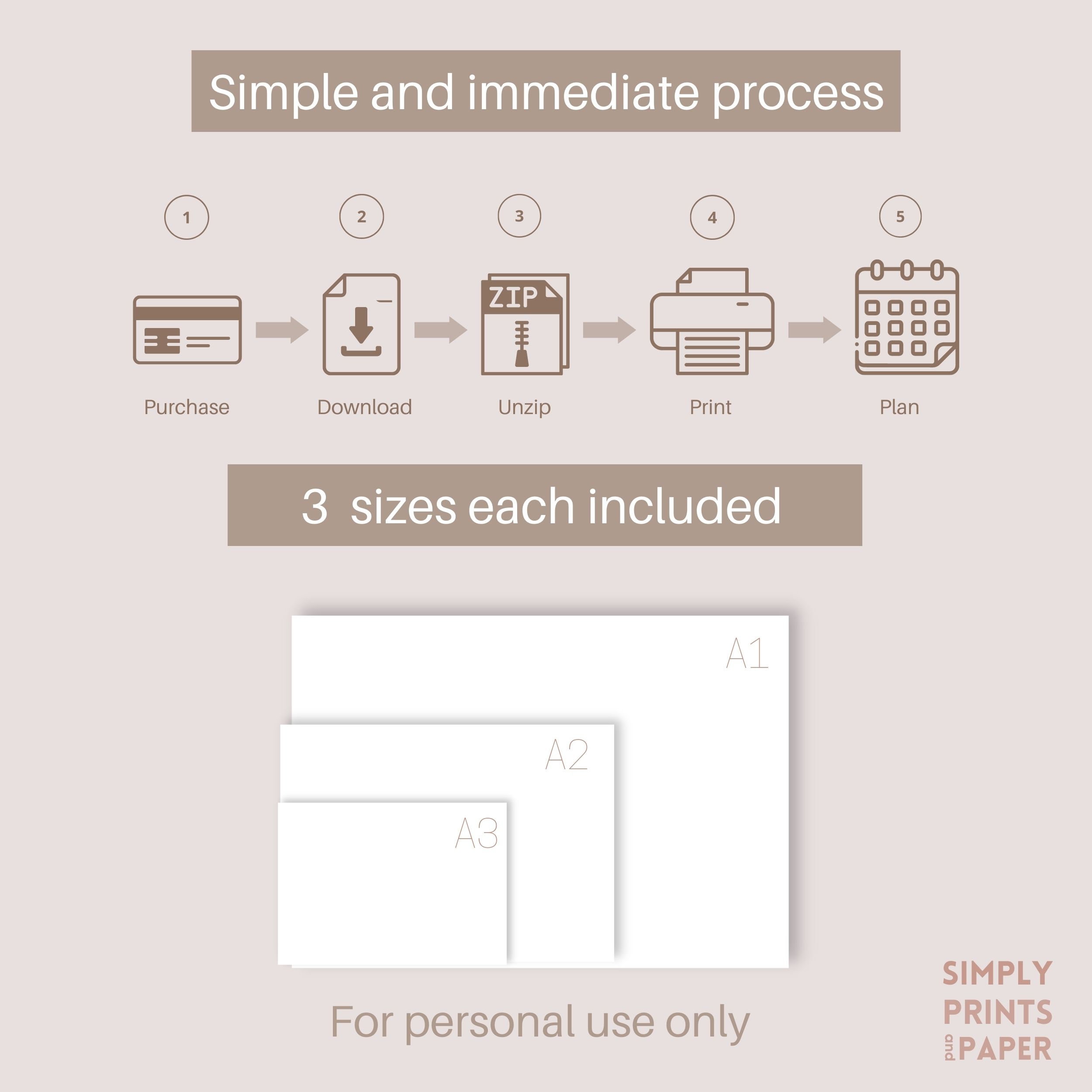 2024 Colorful Pastel Wall Calendar Printable Yearly Planner Large Wall ...