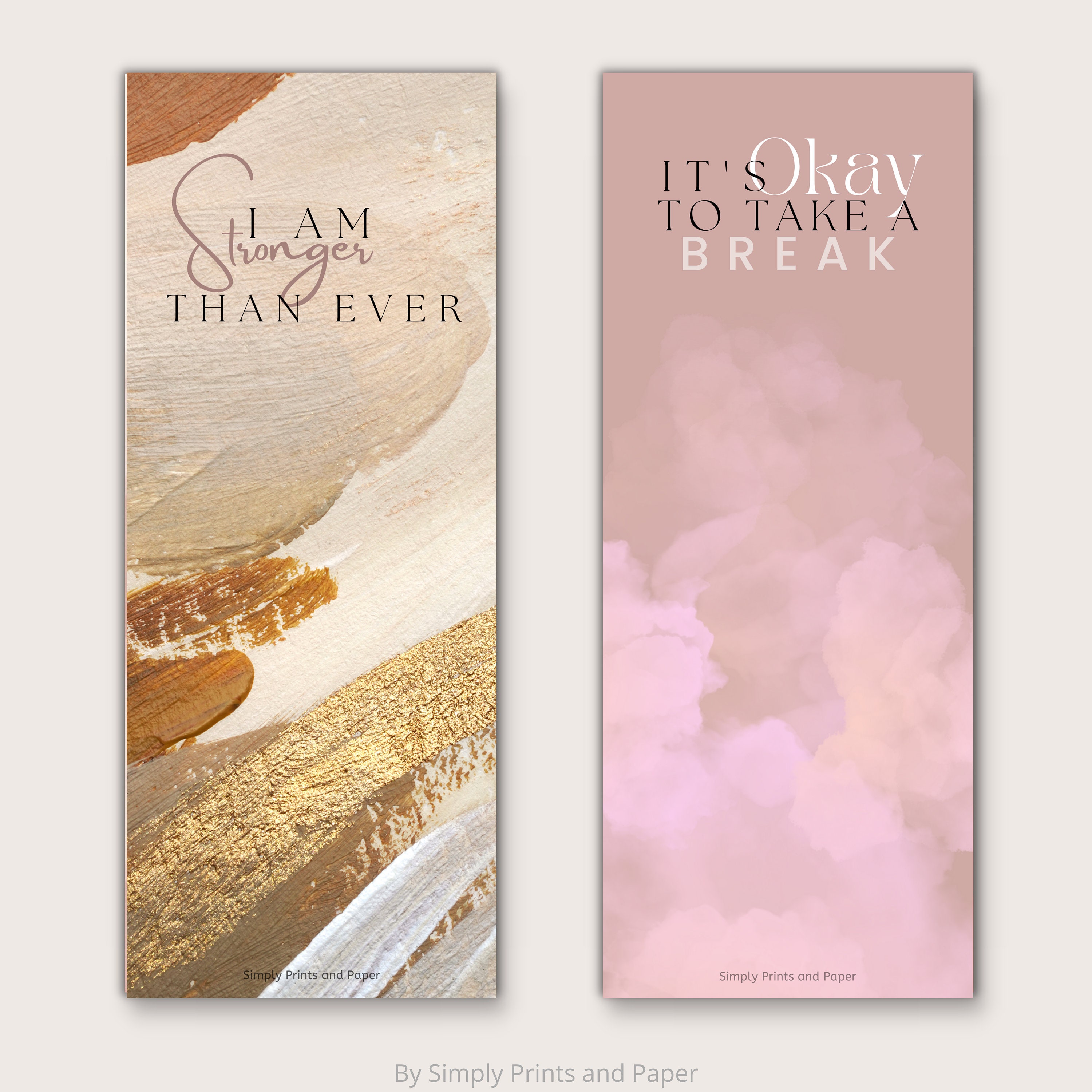 Printable Bookmark Set of 10, Mindfulness Printable Bookmarks Templates ...