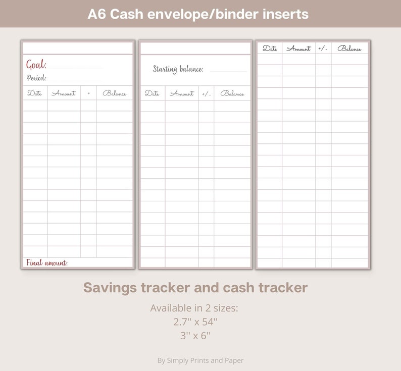 Simple Budget Planner Kit Printable Monthly Budget Planner Finance ...