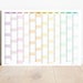 2024 Colorful Pastel Wall Calendar Printable Yearly Planner Large Wall ...