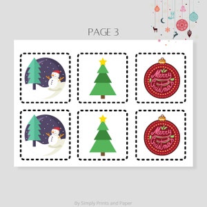 Christmas Memory Game Printable Christmas Matching Game Kids | Etsy