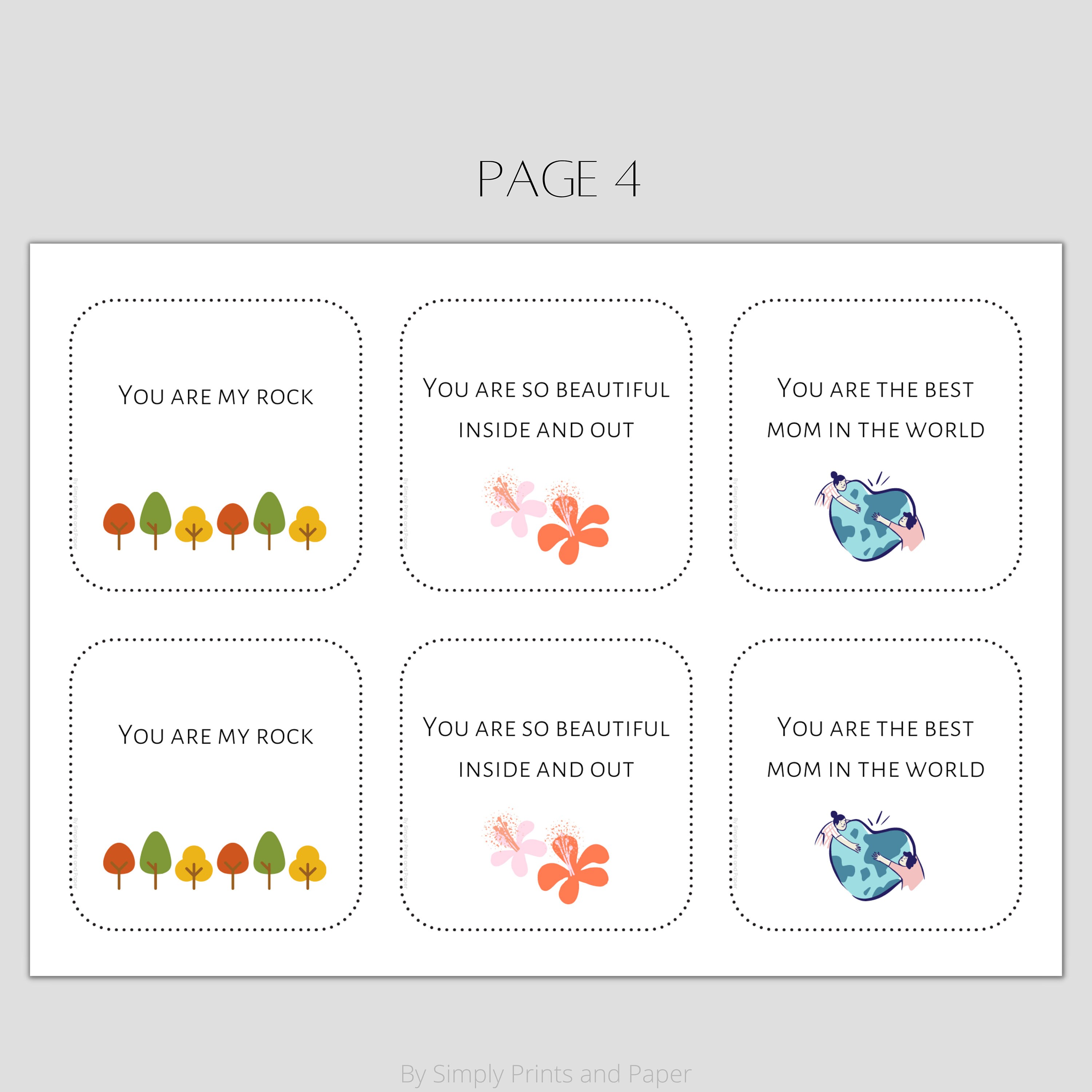 Mother's Day Memory Game, Printable Gift for Mothers, Gratitude Cards ...