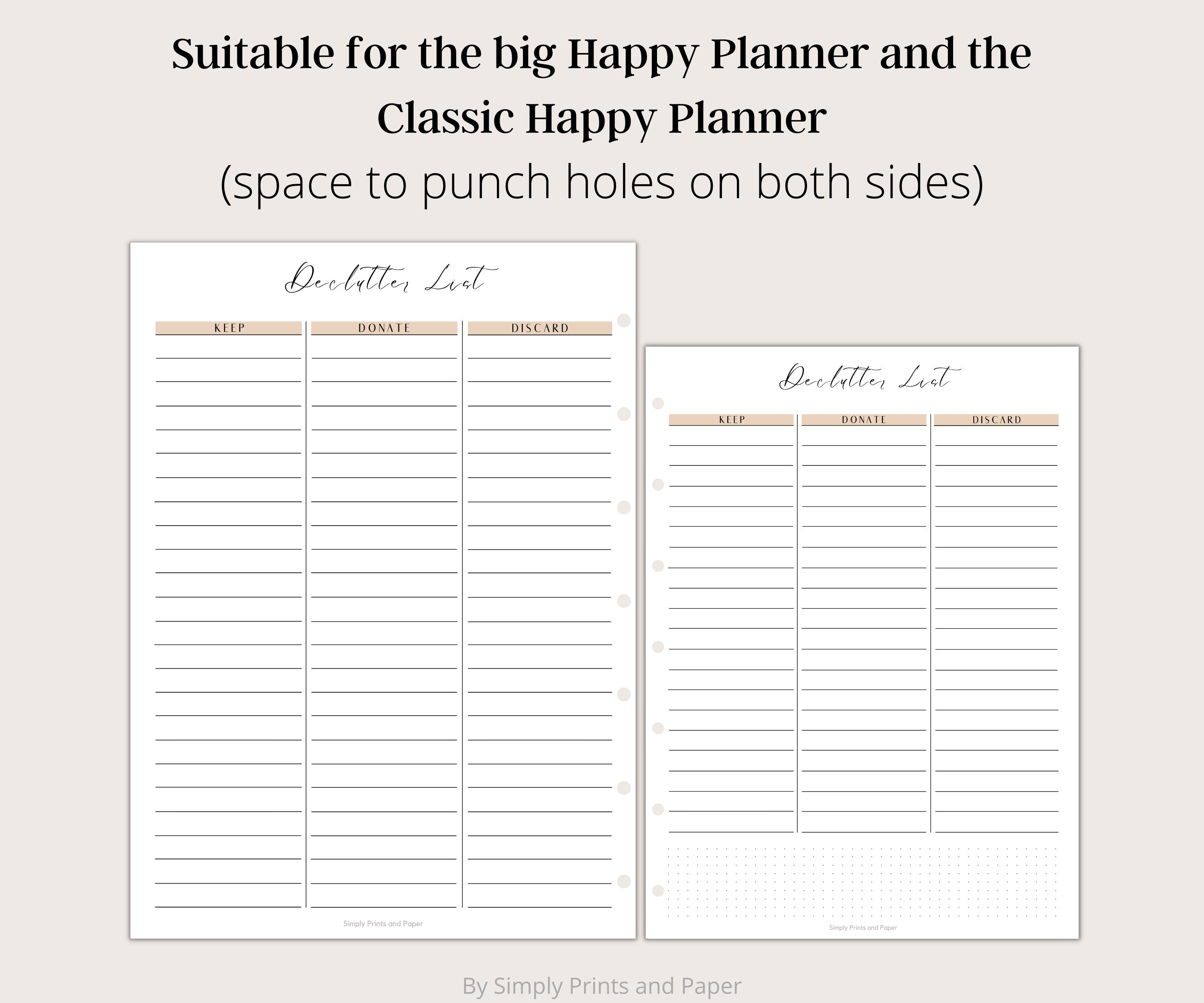 Set of 3 Declutter Lists, Printable Declutter Planner, Fix and Repairs ...