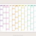 2025 Colorful Pastel Wall Calendar | Printable Yearly Planner | Large ...