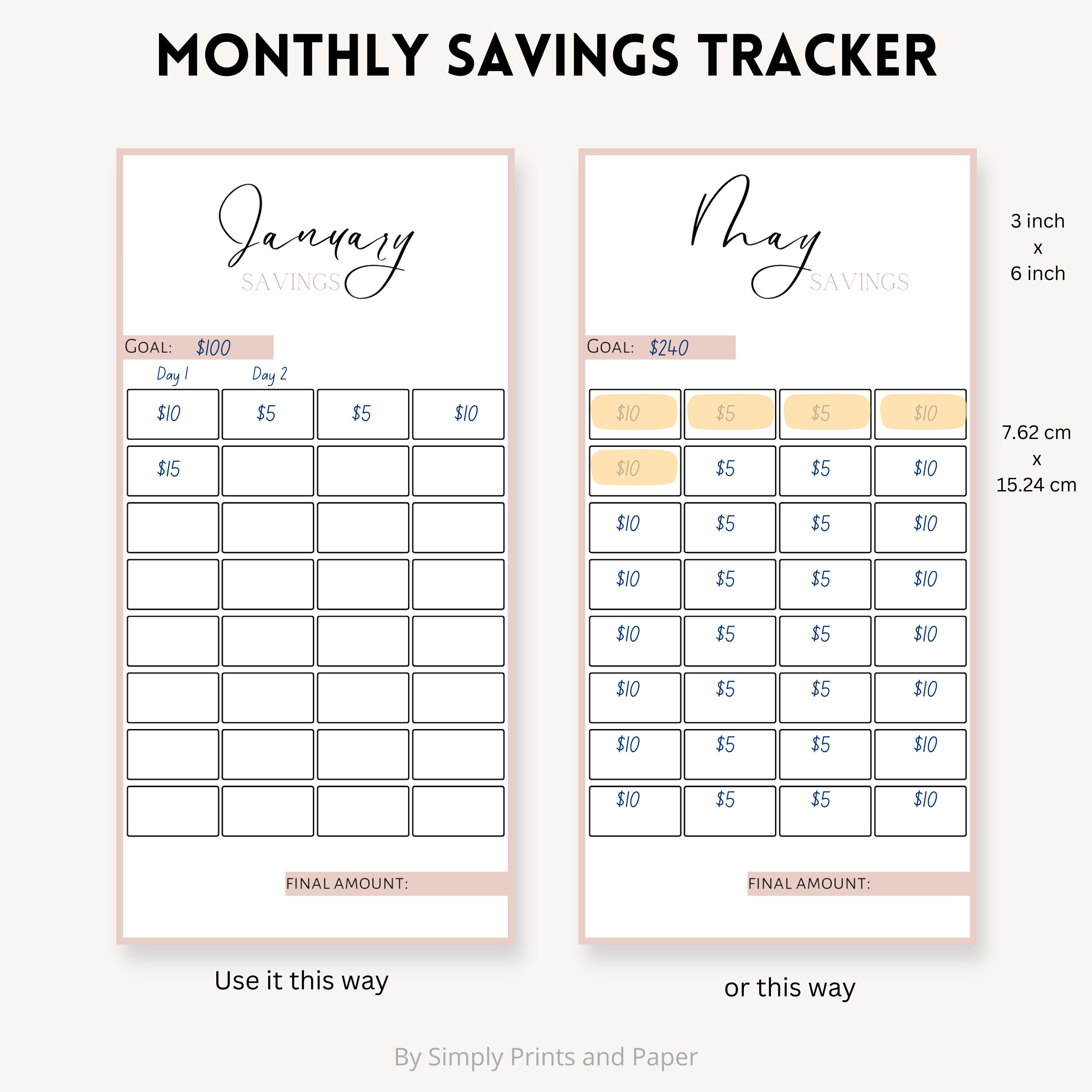 Savings Challenge Printable Mini Savings Challenge Bundle A6 Savings ...
