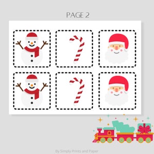 Christmas Memory Game Printable Christmas Matching Game Kids | Etsy