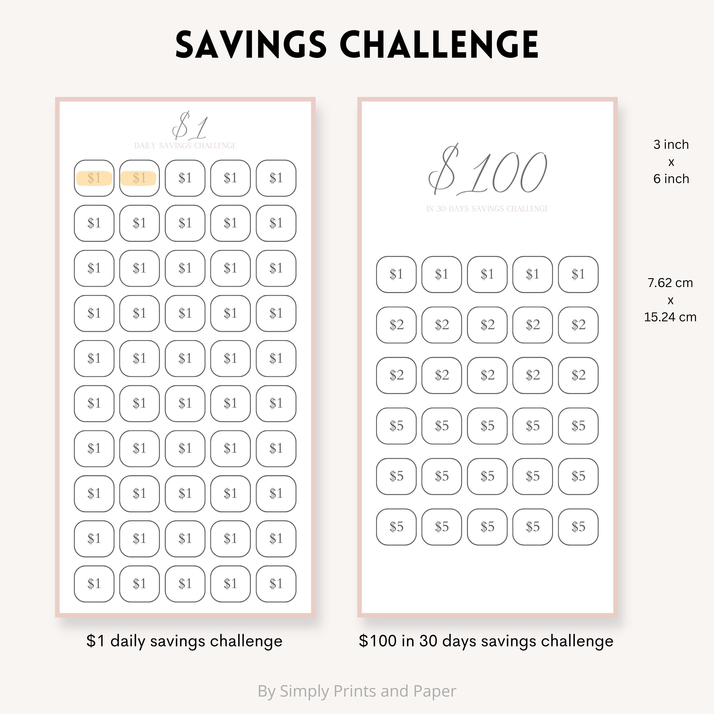 Savings Challenge Printable Mini Savings Challenge Bundle A6 Savings ...