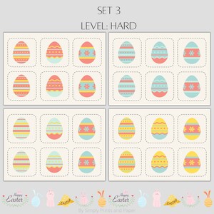 Easter Memory Game Printable, Matching Card Game Activity for Kids ...