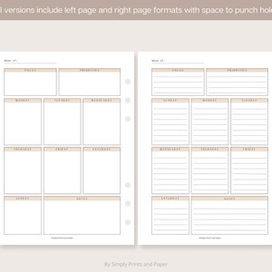 Weekly Planner Printable, Editable Weekly Schedule, Week at a Glance ...