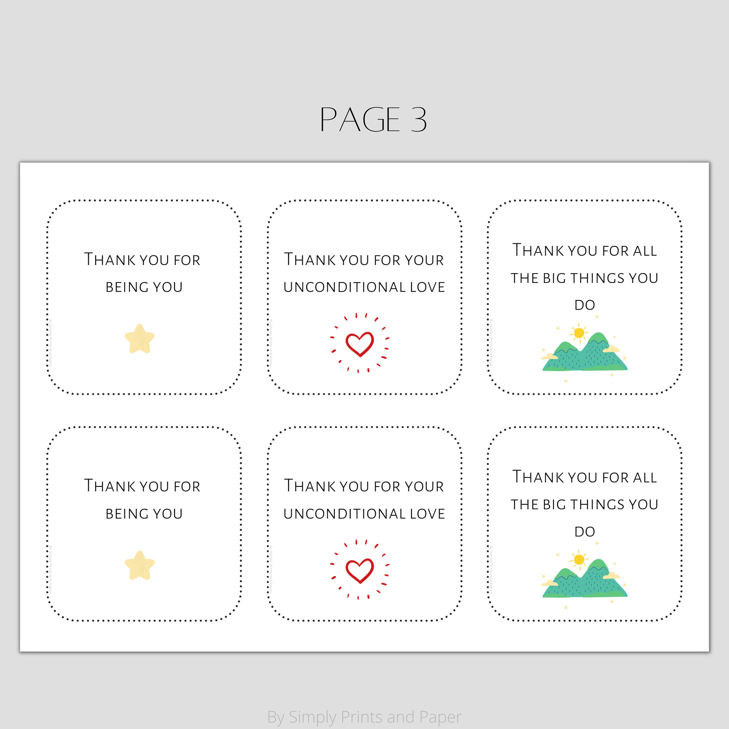 Mother's Day Memory Game, Printable Gift for Mothers, Gratitude Cards ...