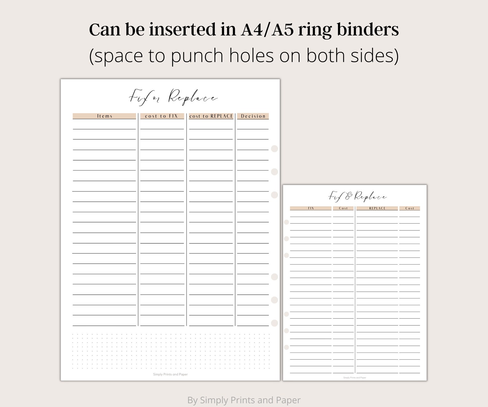 Set of 3 Declutter Lists, Printable Declutter Planner, Fix and Repairs ...