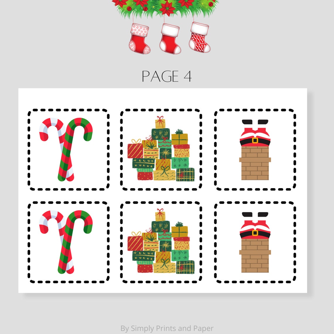 Christmas Memory Game Printable Christmas Matching Game Kids | Etsy