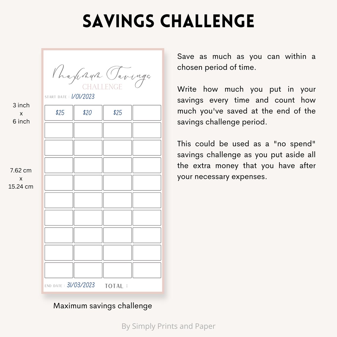 Savings Challenge Printable Mini Savings Challenge Bundle A6 Savings ...