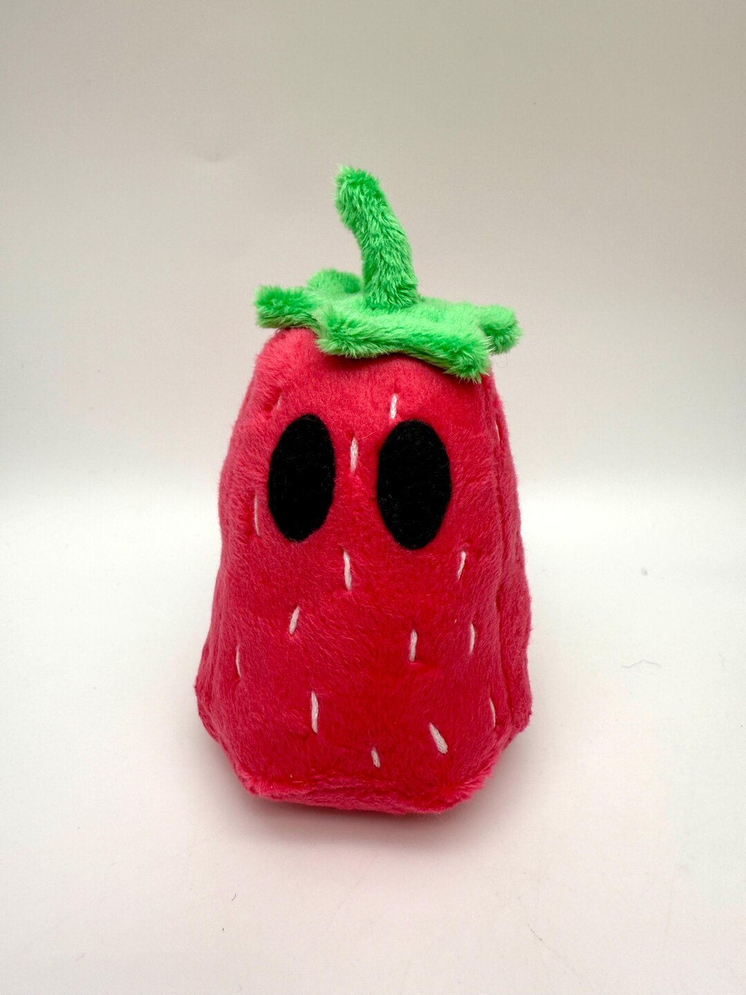 Strawberry Ghost Plushie Weighted Bottom Minky Fabric Whimsical Halloween Decor Straw-boo-rry - Etsy