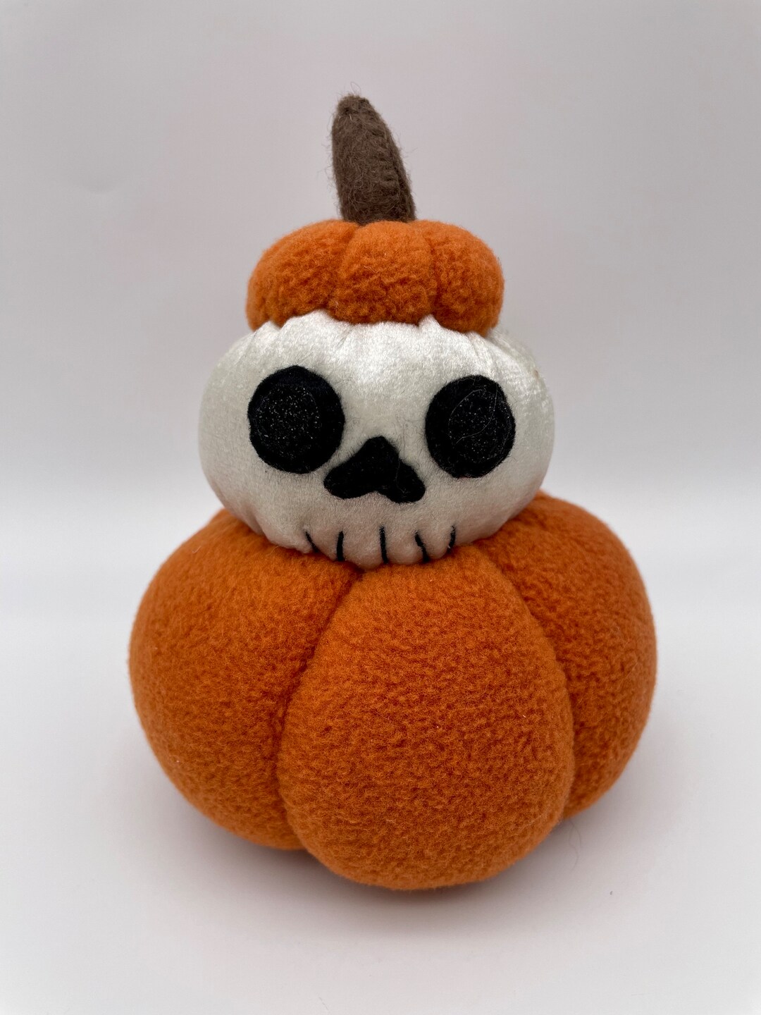 Skull in a Pumpkin Skull Plushie Whimsical Halloween - Etsy