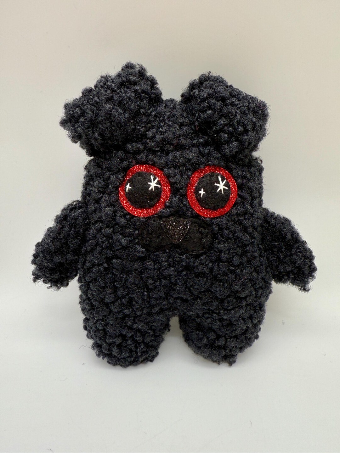 Black Dog Plushie | Red Eyed Shaggy Black Dog Plushie | Spooky Dog ...