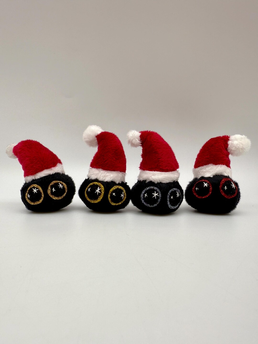 Miniature Lumps of Coal Cute Coal Balls in Santa Hats Handmade Extra ...