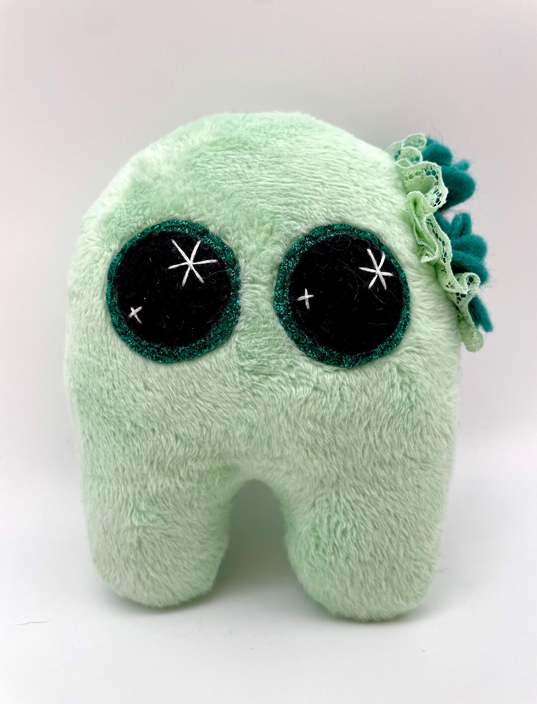 Mint Green Floral Creature | Botanical Beast | Cute Monster With ...
