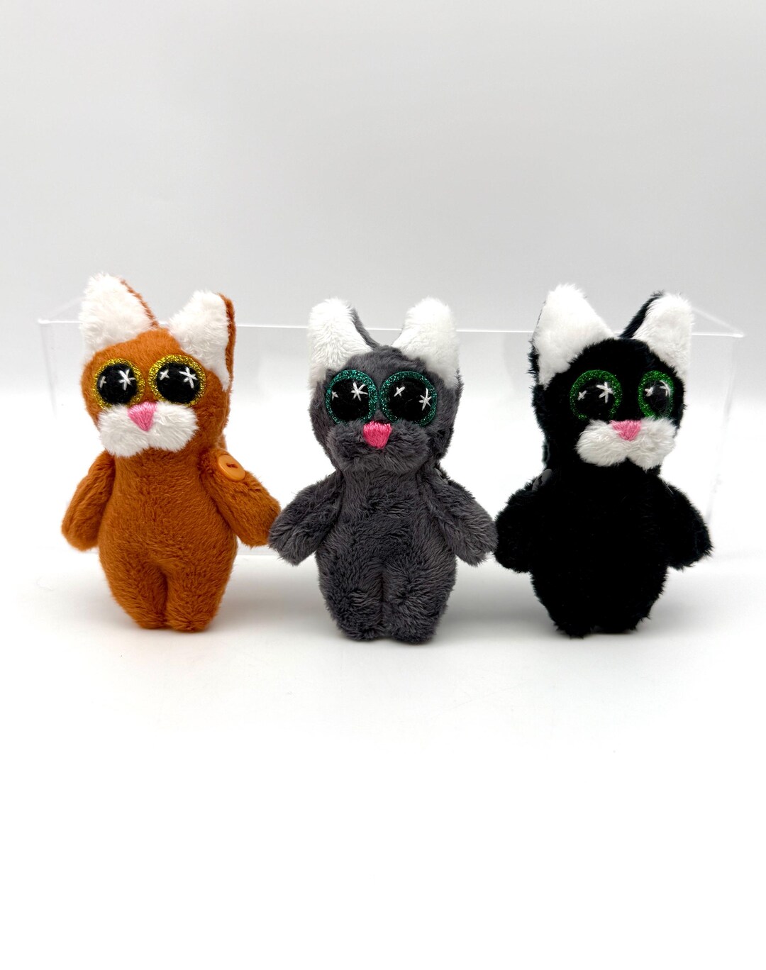 Cute Mini Cat Plushies Dollhouse Sized Whimsical Kitty Cats Handmade ...