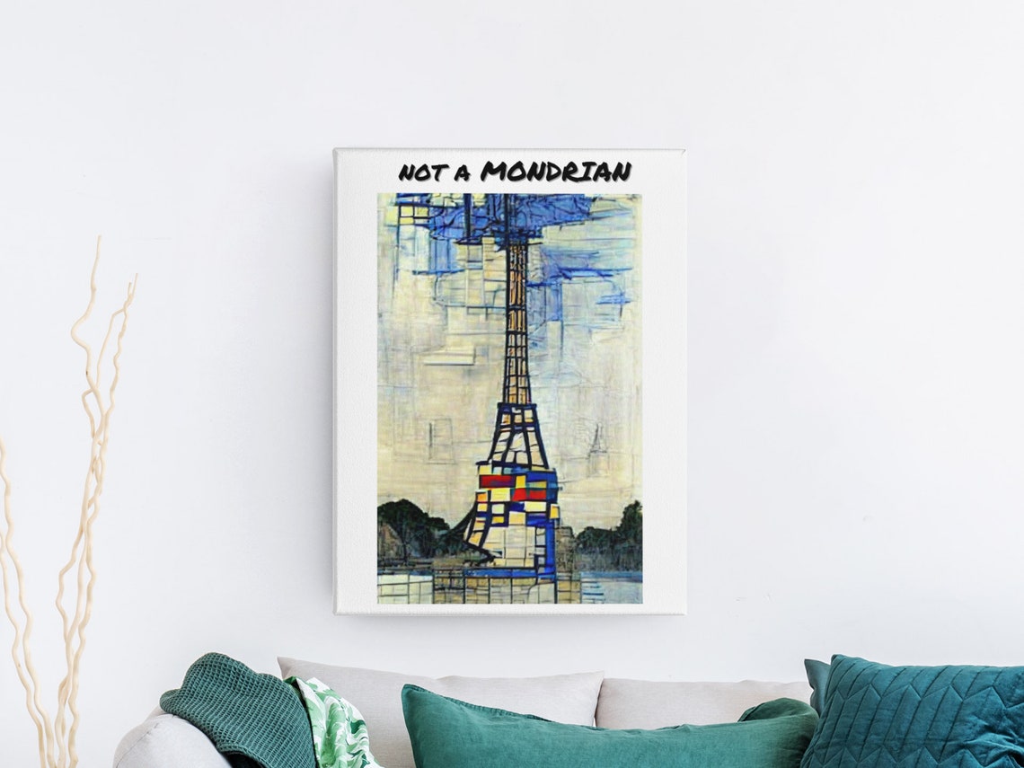 Tour Eiffel Poster Paris Mondrian Style Printable Digital | Etsy