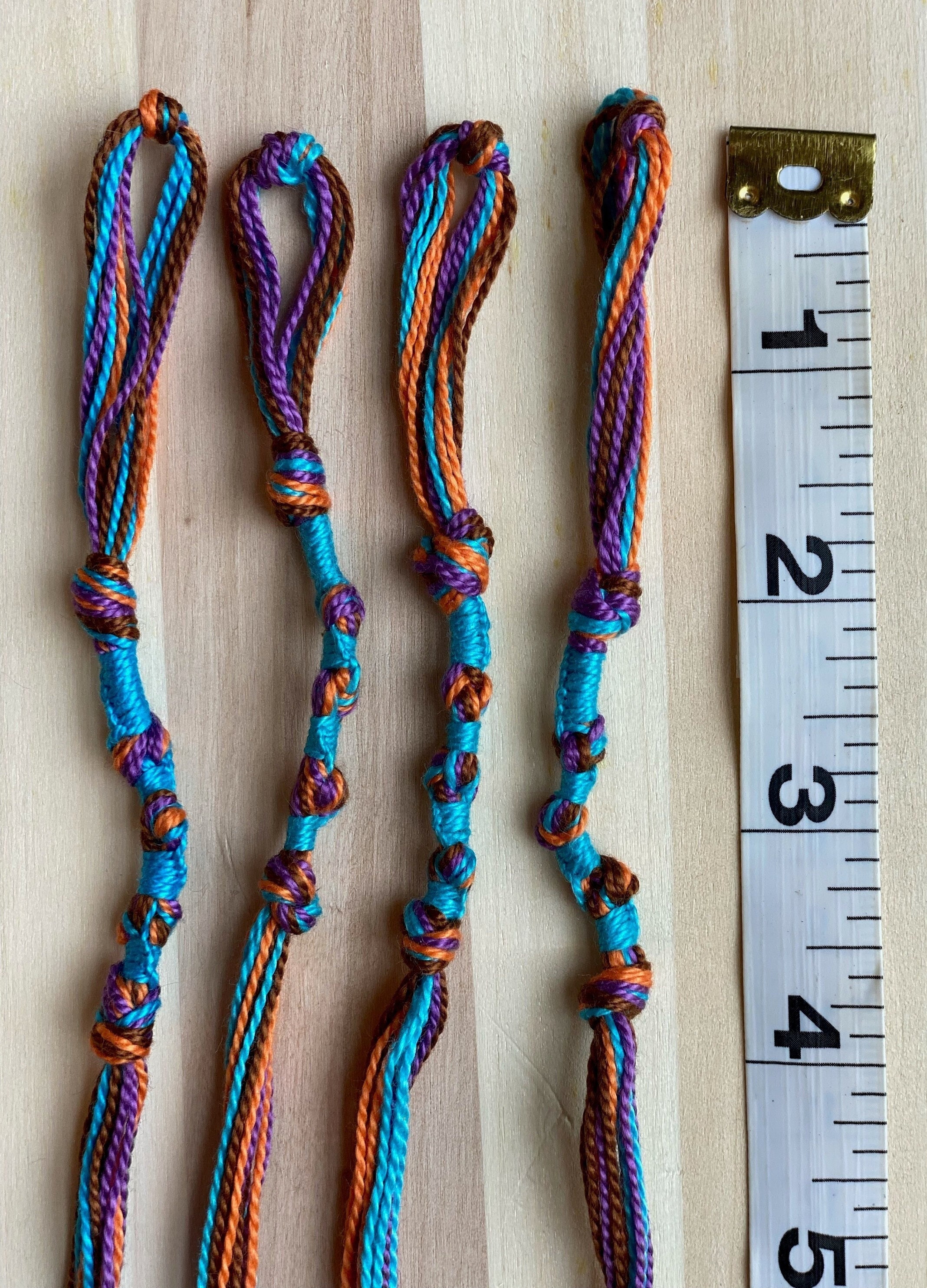 Tzitzit Set of 4, Yarn Tzitzit, Messianic Tzitzit, Tzitzit, Blue ...