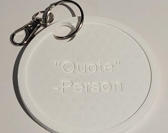 Do the Thing You Think You Cannot Do Keychain / Eleanor Roosevelt Quote ...