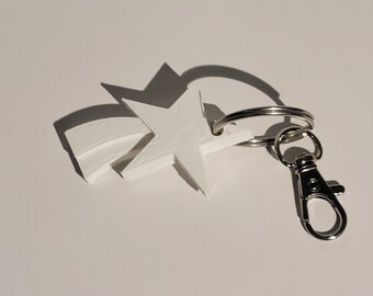 Pink & Yellow Shooting Star Keychain - Etsy