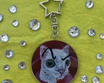 Acrylic Cat Meme Keychains, Keychain, Banana, Meme, Cat Keychain - Etsy