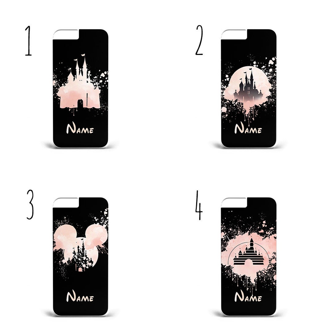 Personalised Name Initials Disney Castle Watercolor F18 Plastic Phone ...
