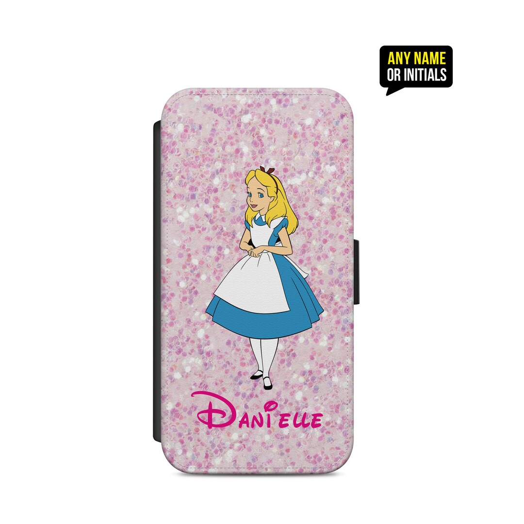 Personalised Name Initials Disney Alice D43 Wallet Phone Cover-case ...