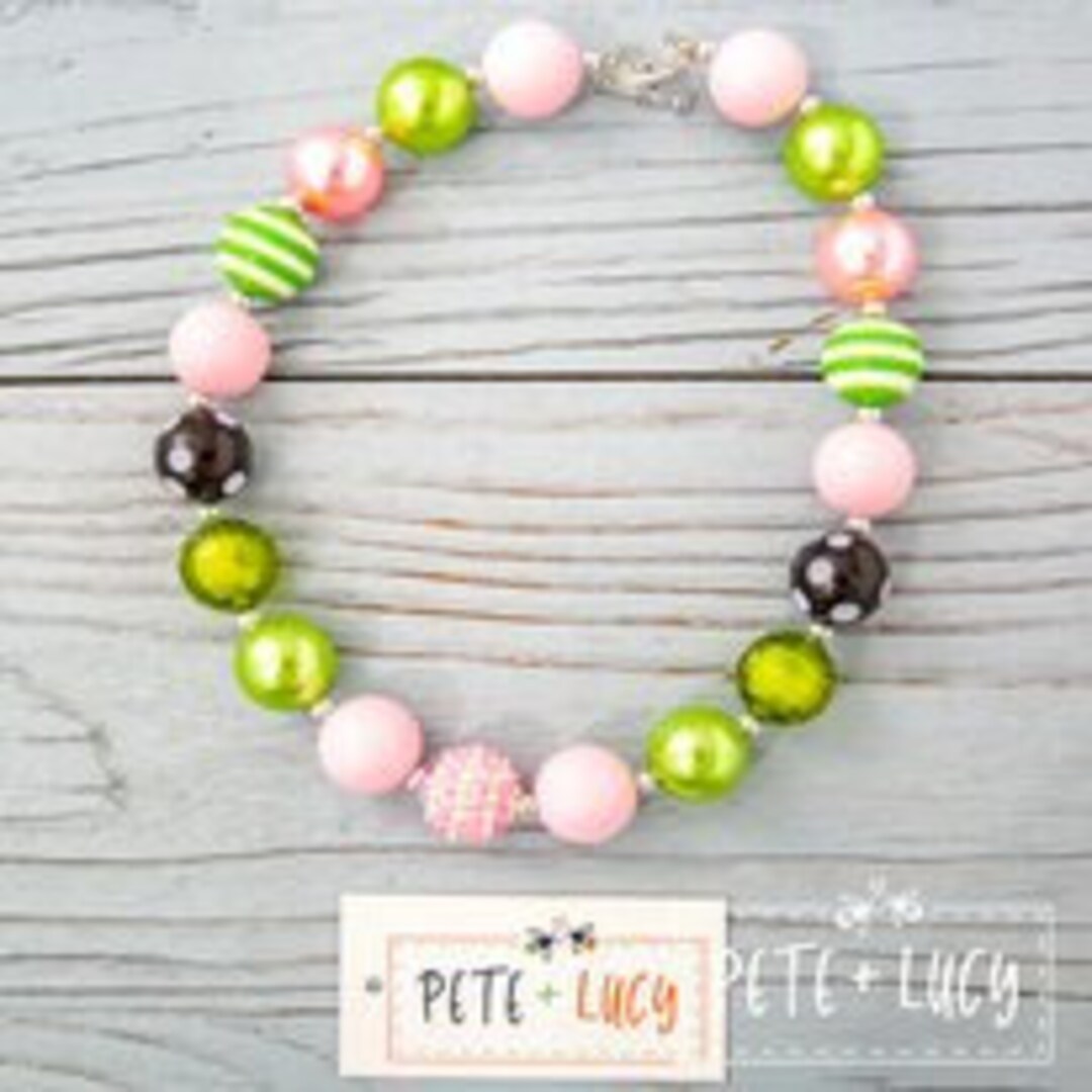 Pete Lucy Fun on the Farm Bubble Gum Chunky Kids Necklace - Etsy