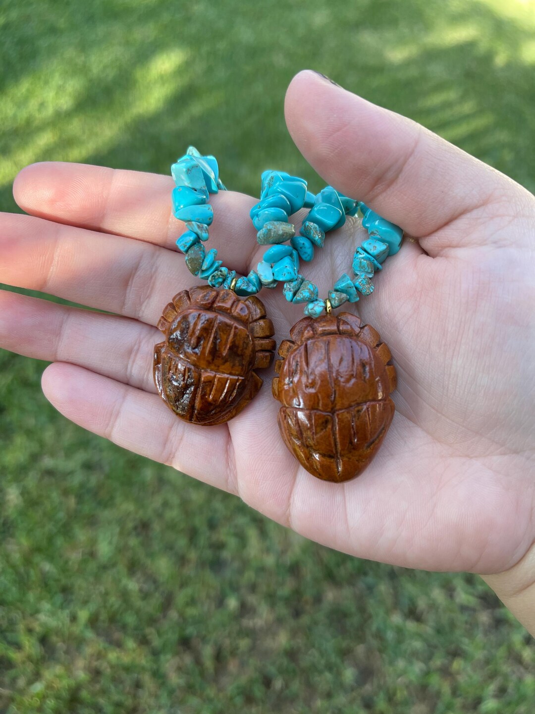 Handcarved Avocado Pit Scarab Necklace - Etsy
