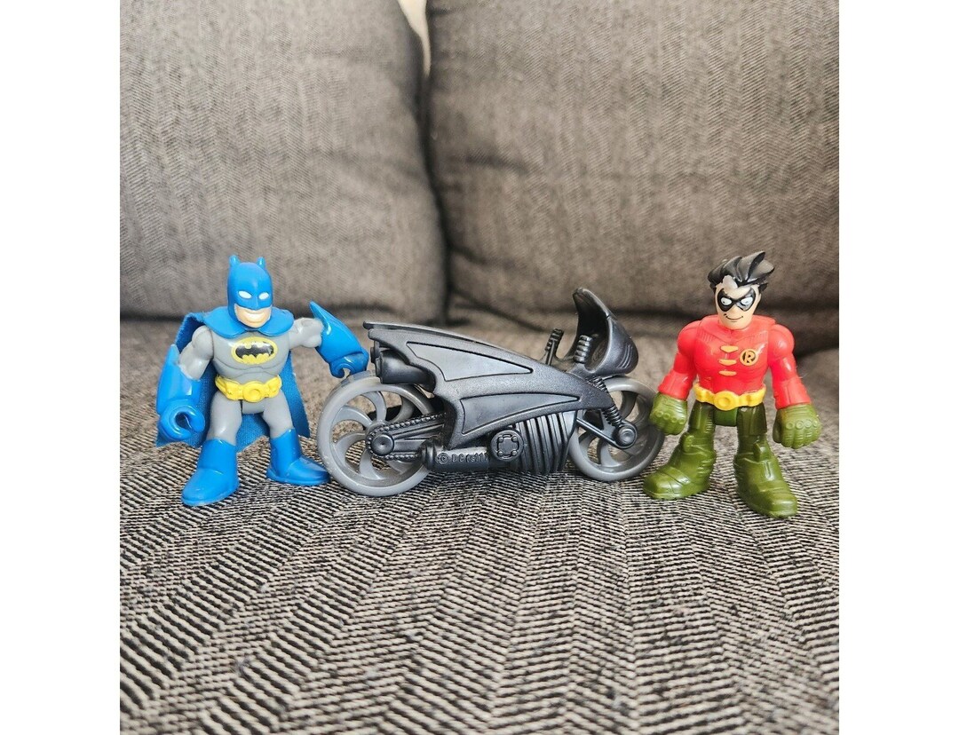 2011 Imaginext Batman Batcycle With Batman and Robin - Etsy