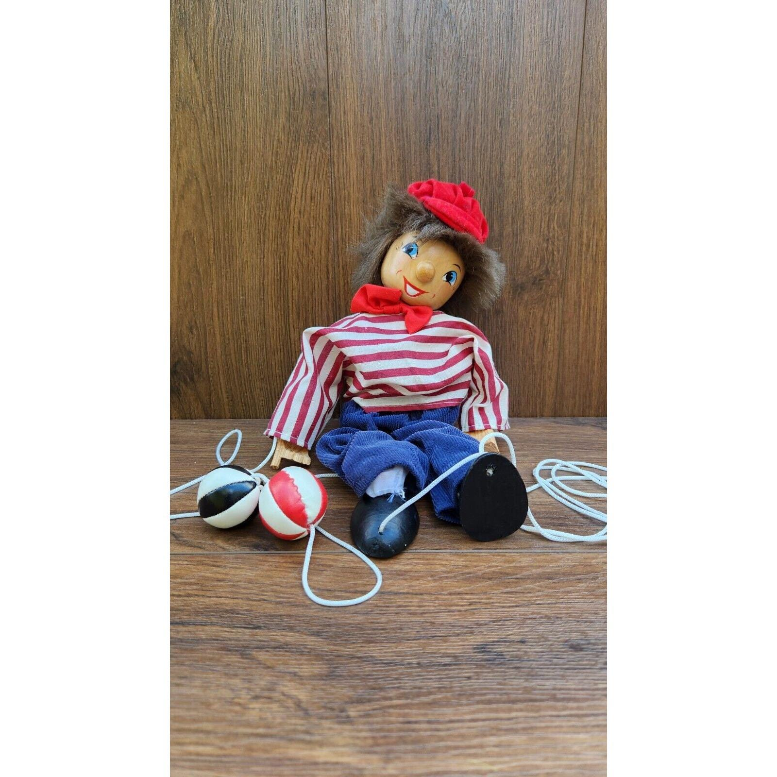 Vintage String Wooden Puppet French Marionette Juggler Toy Doll - Etsy