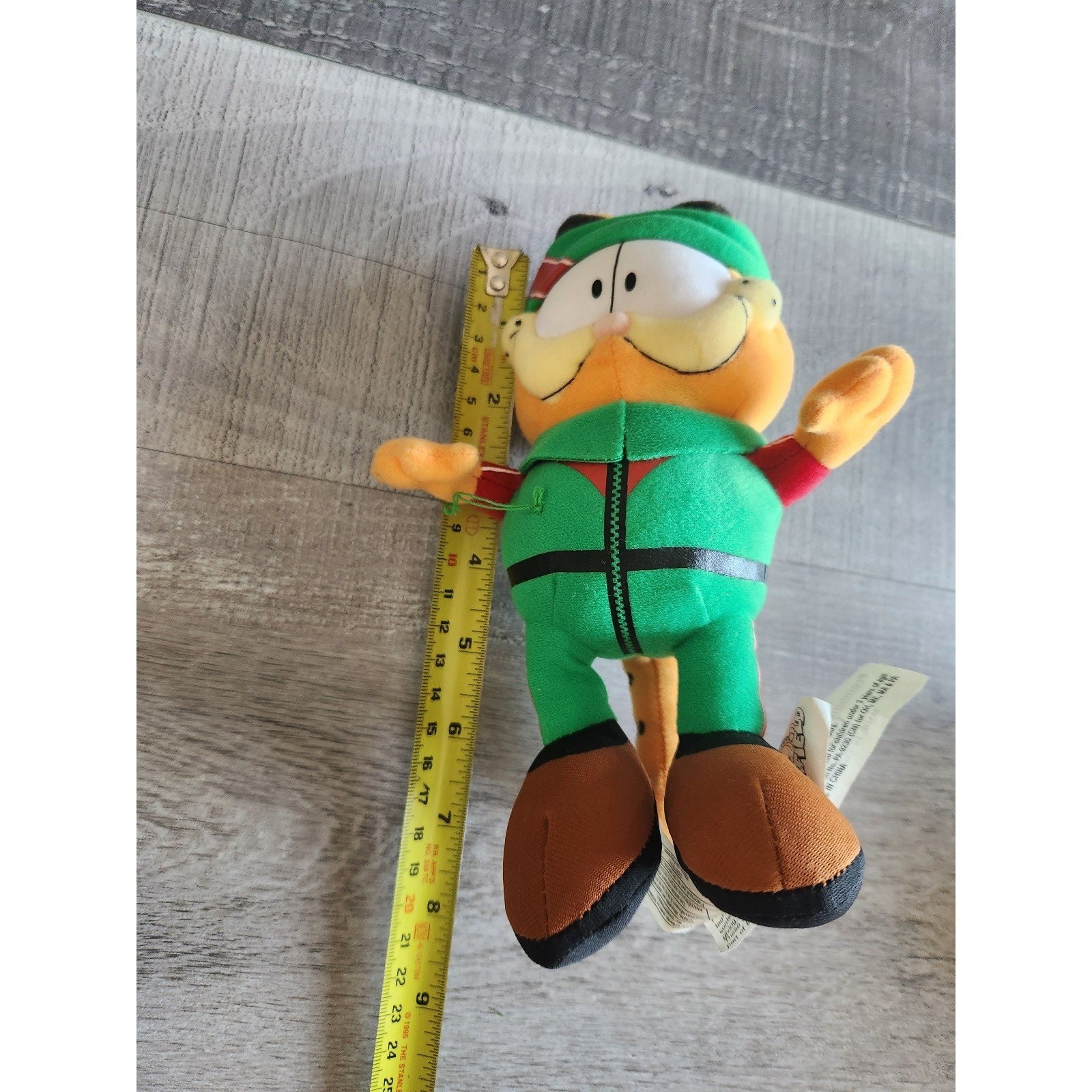 Vintage Russel Stover Garfield Green Workout Outfit Plush Stuffed ...
