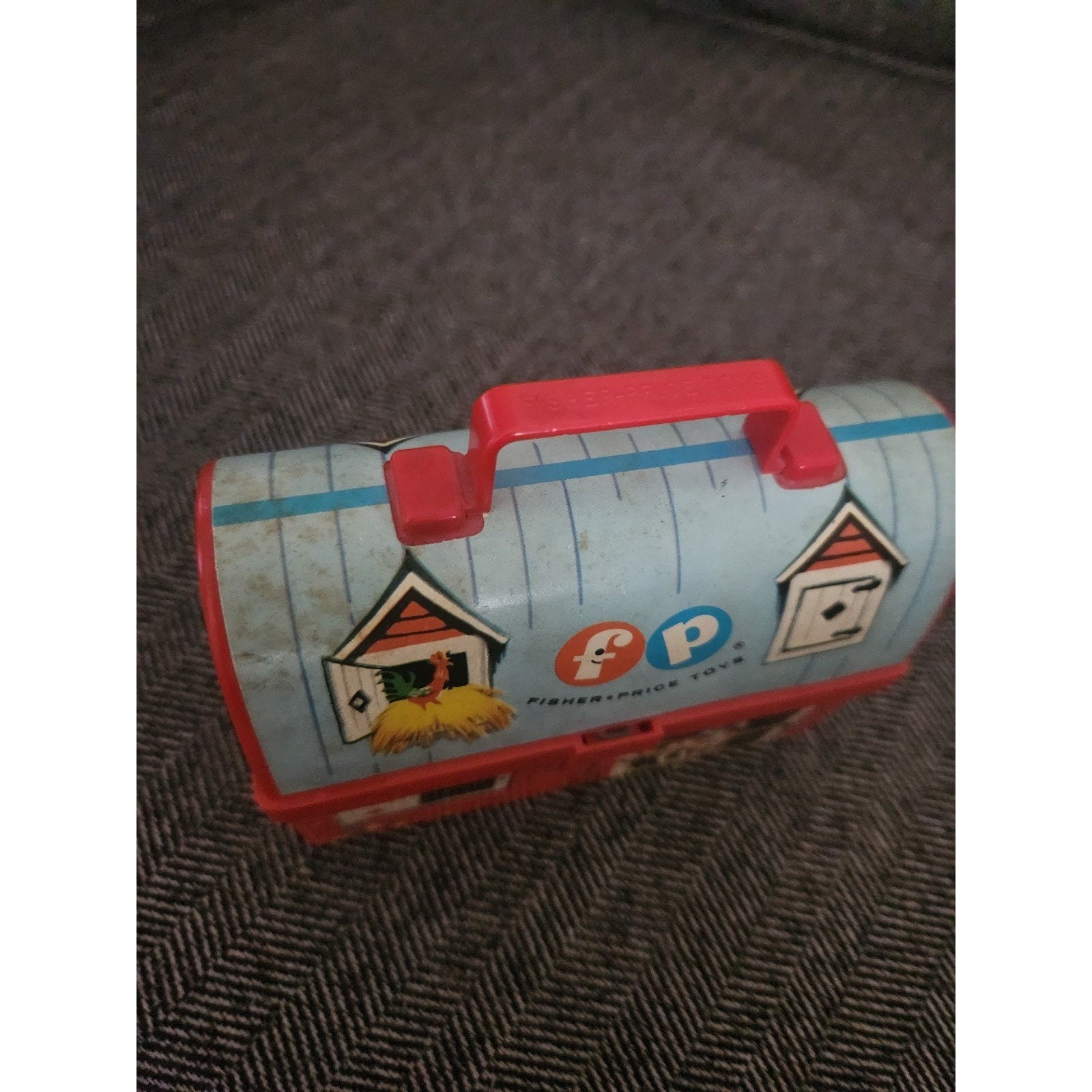 Vintage Fisher Price Toys Lunchbox 1962 Red Barn Farm Lunch Box - Etsy