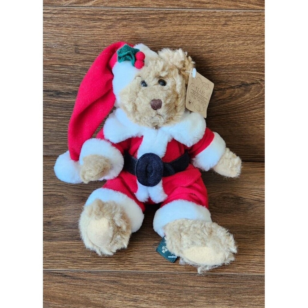 Russ Berrie Santa Claus Bear 9" Stuffed Christmas Plush Doll - Etsy