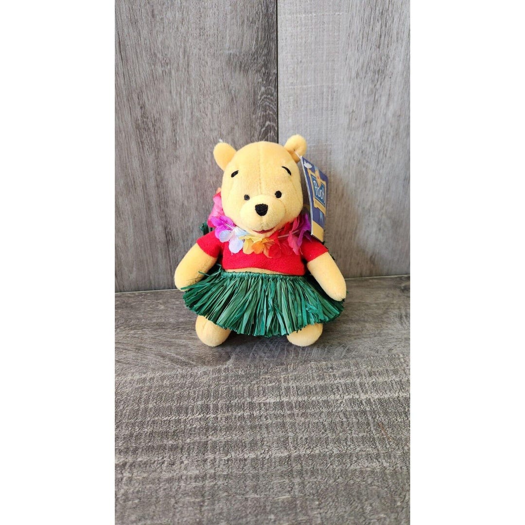 Vintage GUND Hawaii Hula Luau Winnie the Pooh Bear Toy Doll - Etsy