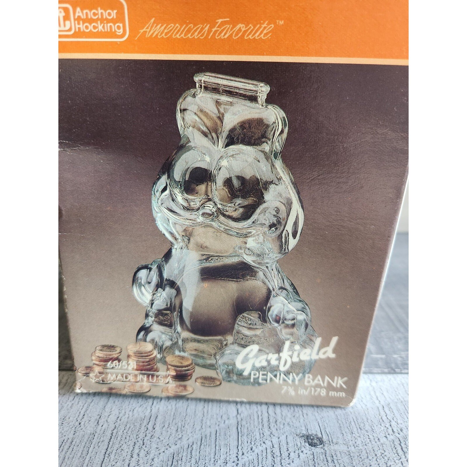 Garfield Glass Penny Bank 1978 Vintage Glassware Collector's Piece - Etsy