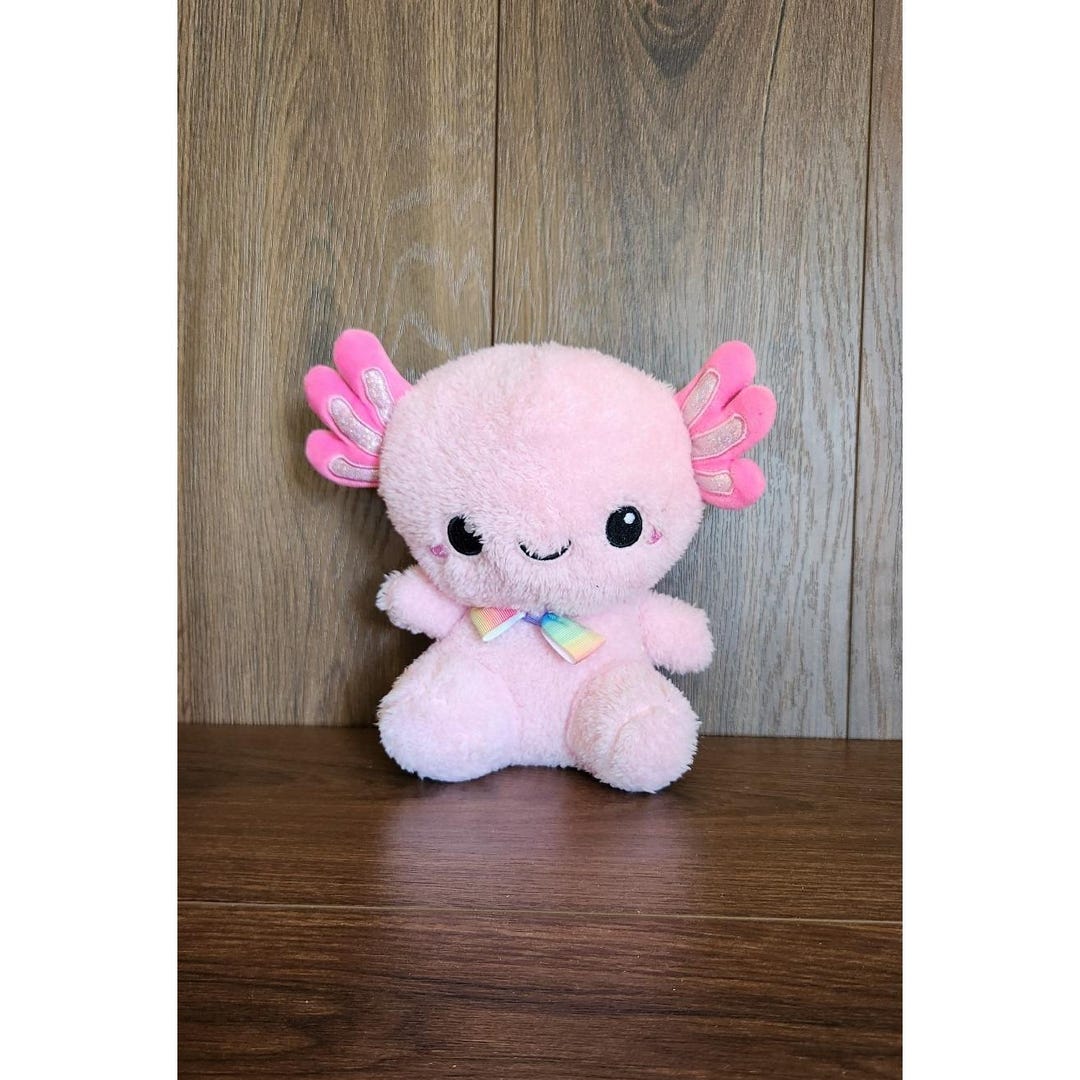 Hobby Lobby Axolotl Kawaii Rainbow Bow Pink Plush Stuffed Animal Toy - Etsy