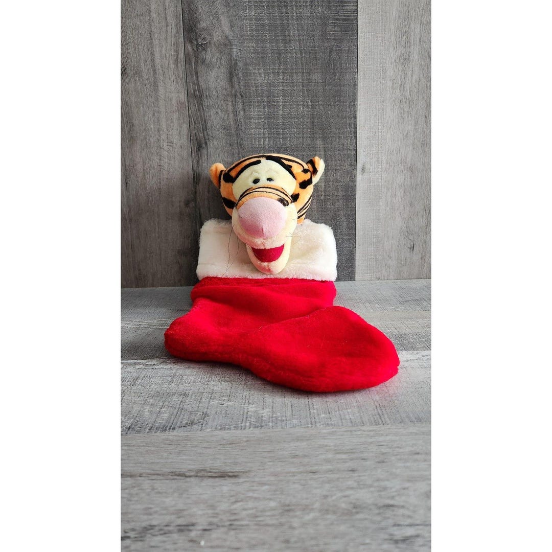 Disney Winnie the Pooh Tigger 3D Red Plush Christmas Stocking Holiday ...