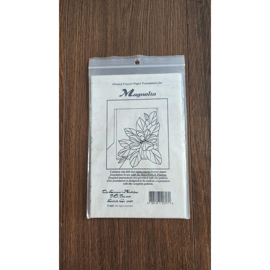 Vintage 1997 Magnolia Printed Freezer Paper Foundation Craft Supplies ...